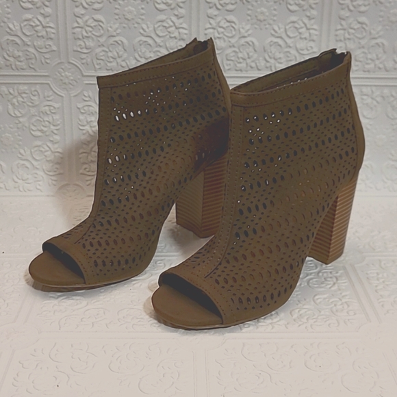 Charming Charlie | Shoes | Charming Charlie Bootie Opentoed Heels ...